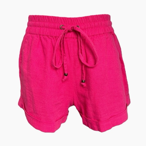 Love Tree | Shorts | Love Tree Pink Linen Style Shorts | Poshmark